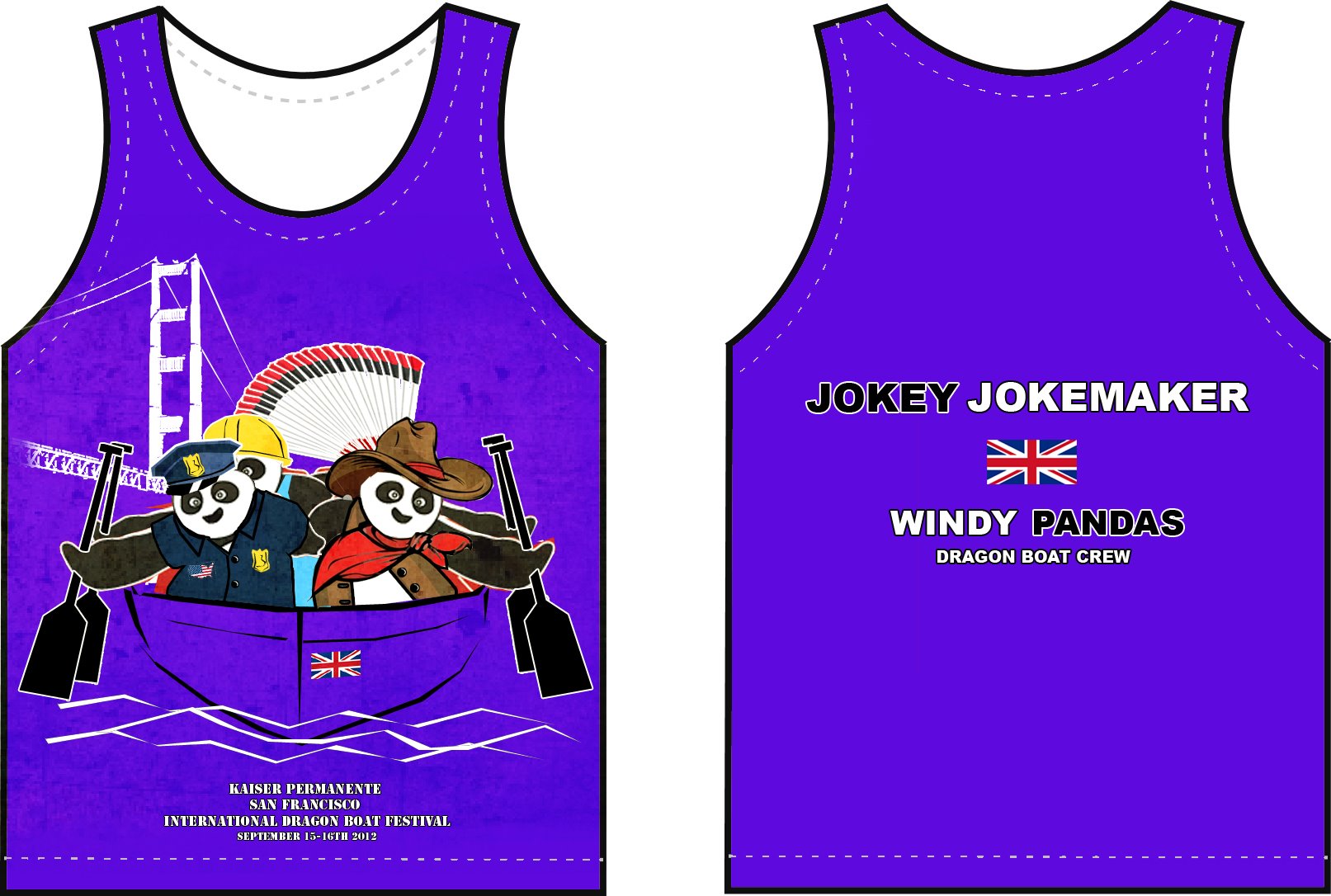International Tee Shirt Designs - Windy Pandas